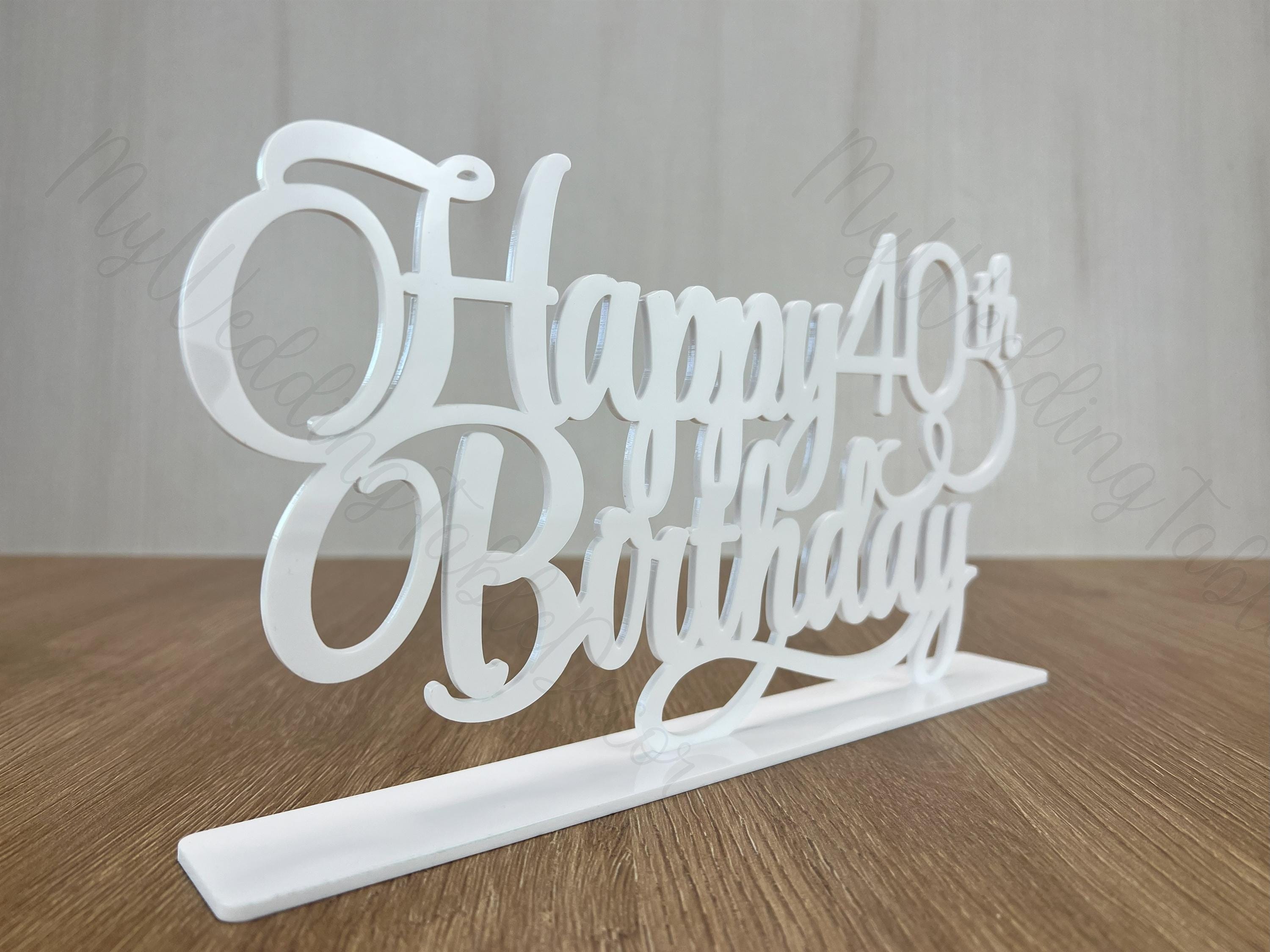 Happy Birthday Table Sign, Birthday Table Decorations, Happy Birthday ...
