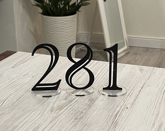 Red Table Numbers - Etsy