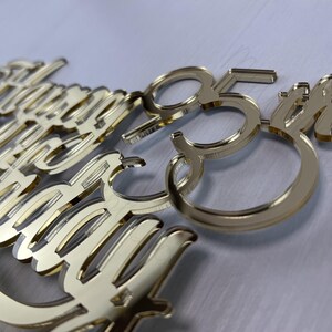 Tabletop Happy Birthday Sign Birthday Table Decorations Mirrored Happy ...