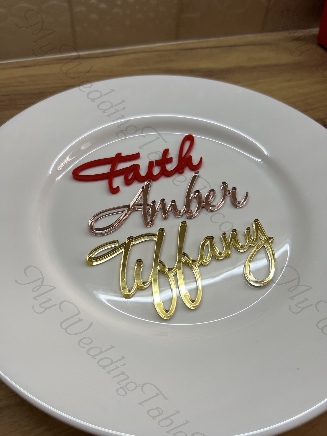 Gold Mirror Name Place Cards Table Decor Wedding Name Cards - Etsy