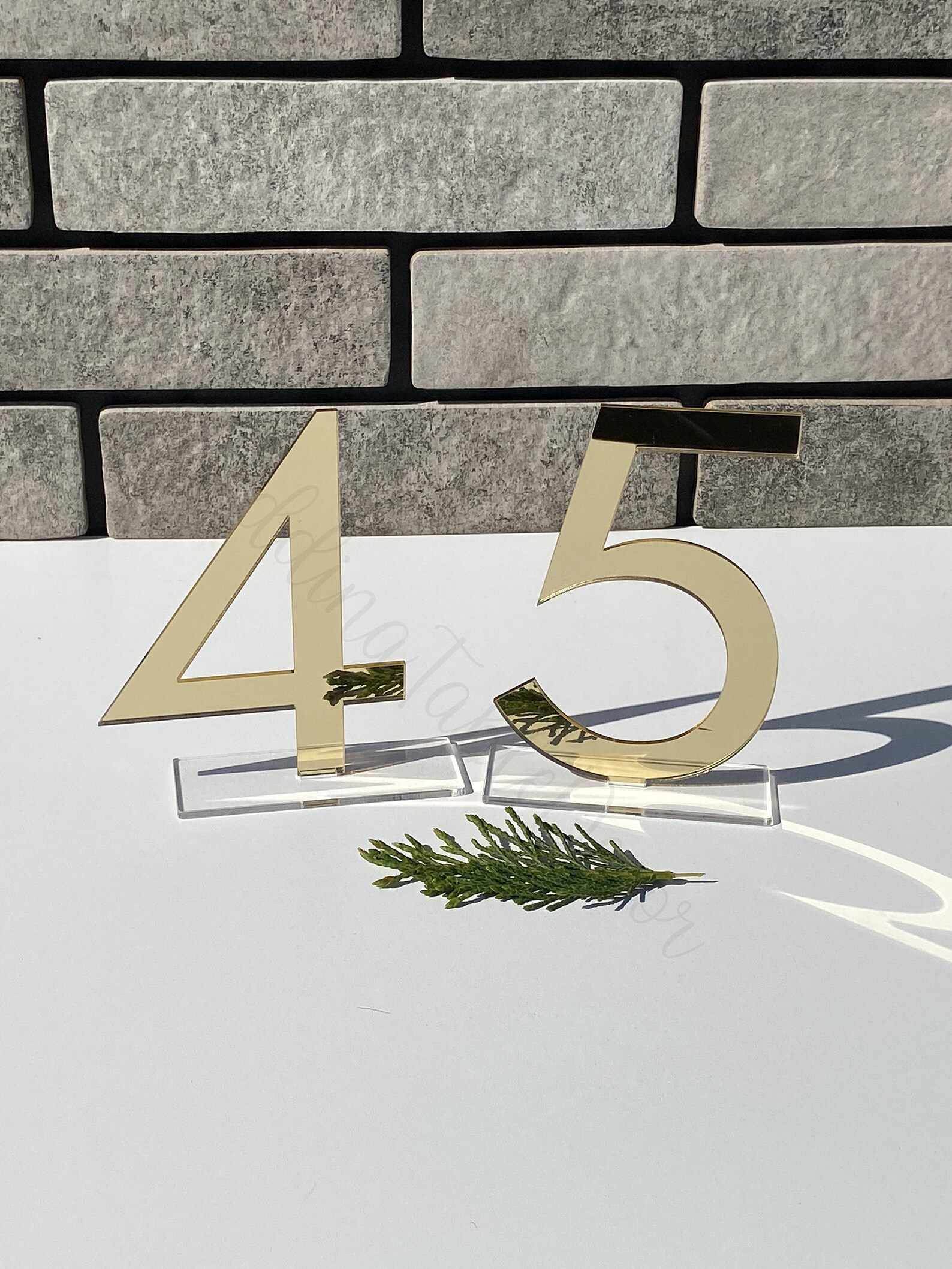 Table Numbers, Gold Mirror Table Numbers, Modern Table Numbers, Wedding ...
