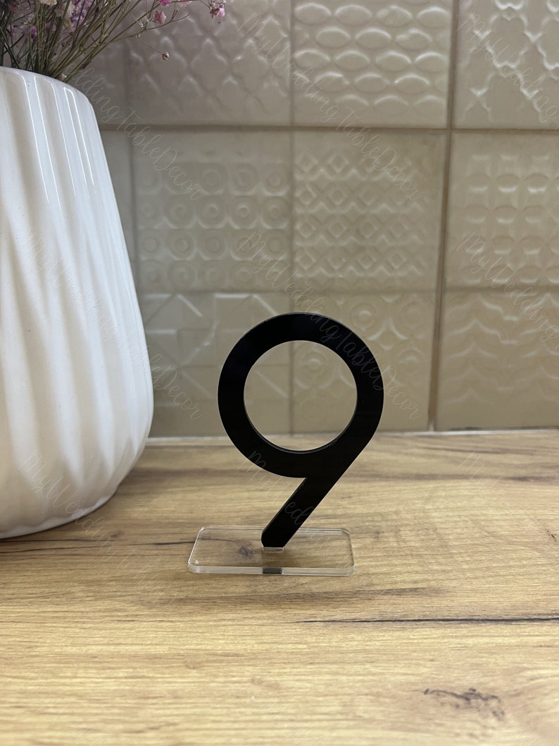 Stunning Elegant Black Table Numbers, Wedding Table Decoration ...