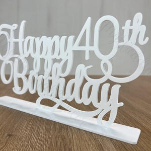 Happy Birthday Table Sign, Birthday Table Decorations, Happy Birthday ...