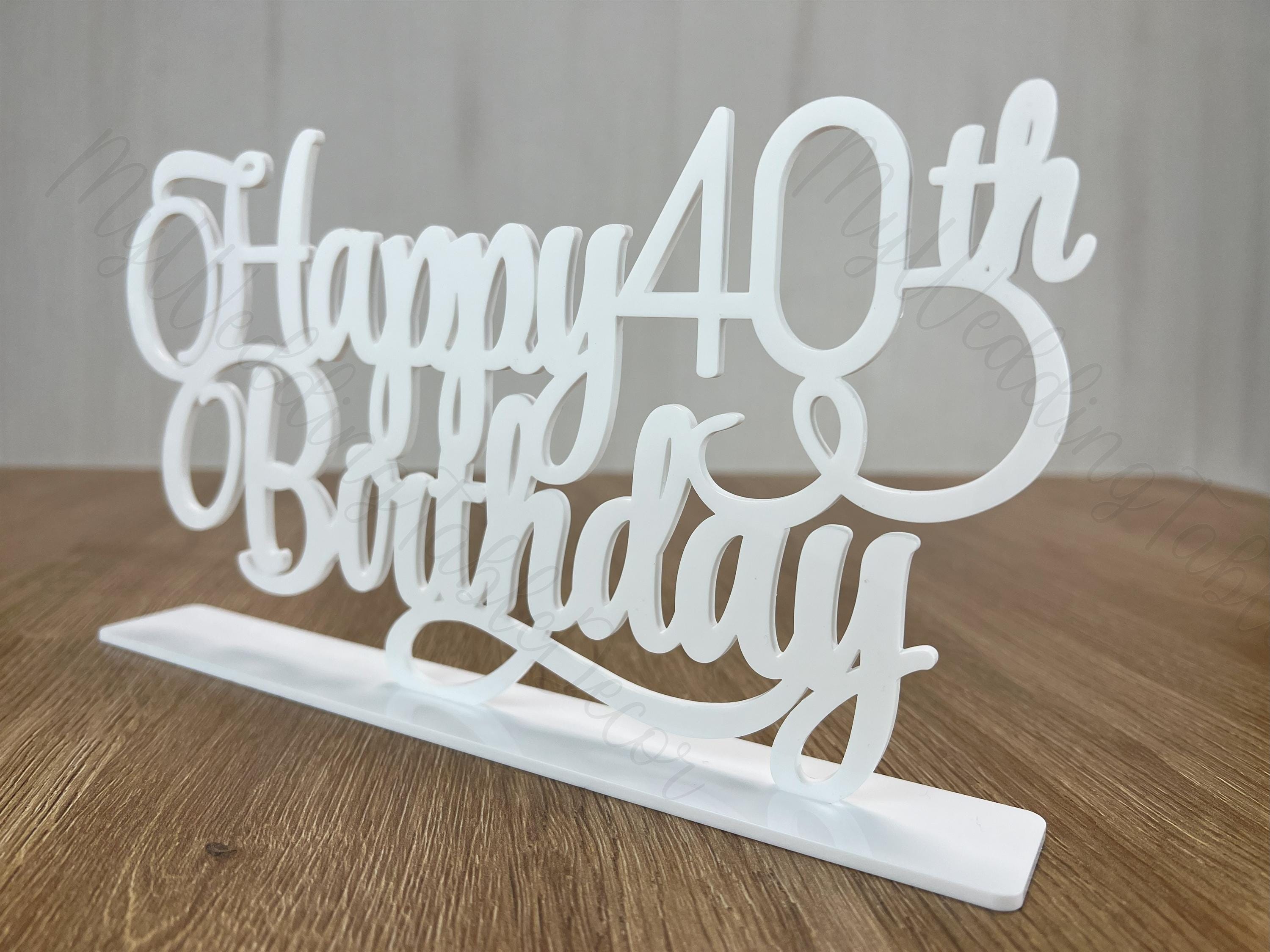 Happy Birthday Table Sign, Birthday Table Decorations, Happy Birthday ...
