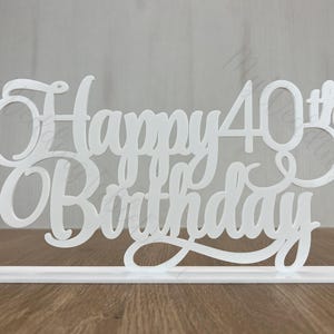 Happy Birthday Table Sign, Birthday Table Decorations, Happy Birthday ...