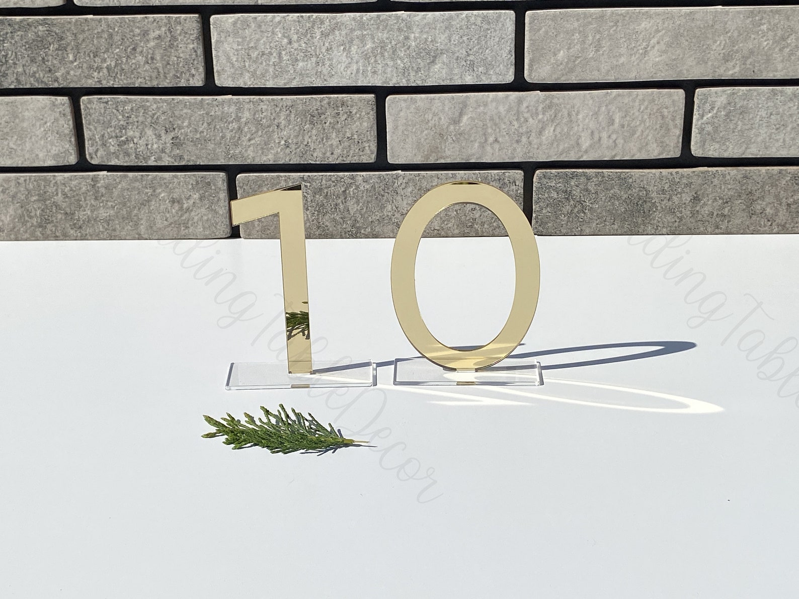 Table Numbers, Gold Mirror Table Numbers, Modern Table Numbers, Wedding ...