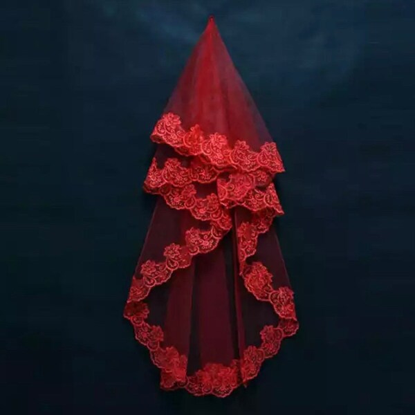 Red Veil - Etsy