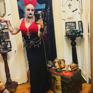 The Ruby Sinner Chain Belt With Crucifixes, Necklace, Choker & Earrings ...