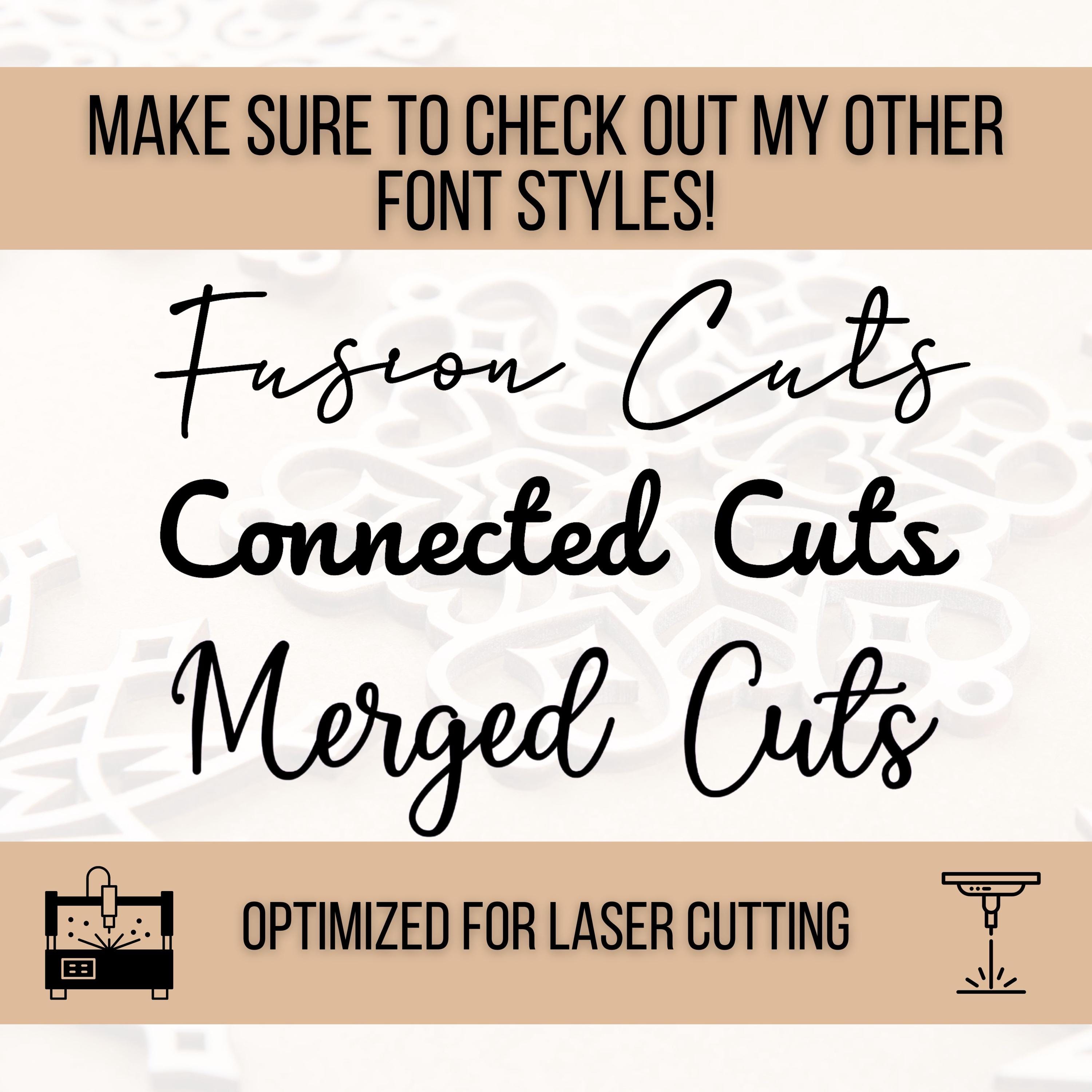 Laser Cutting Font - Connected Dots and Letters, No Manual Rework ...