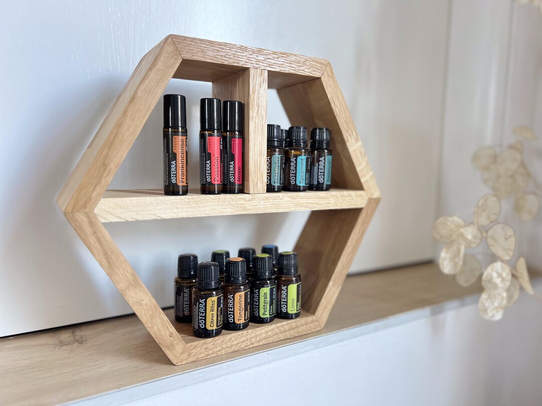 Shelf for Oil Bottles Stand Wall Shelf Essential Oils Display Doterra ...