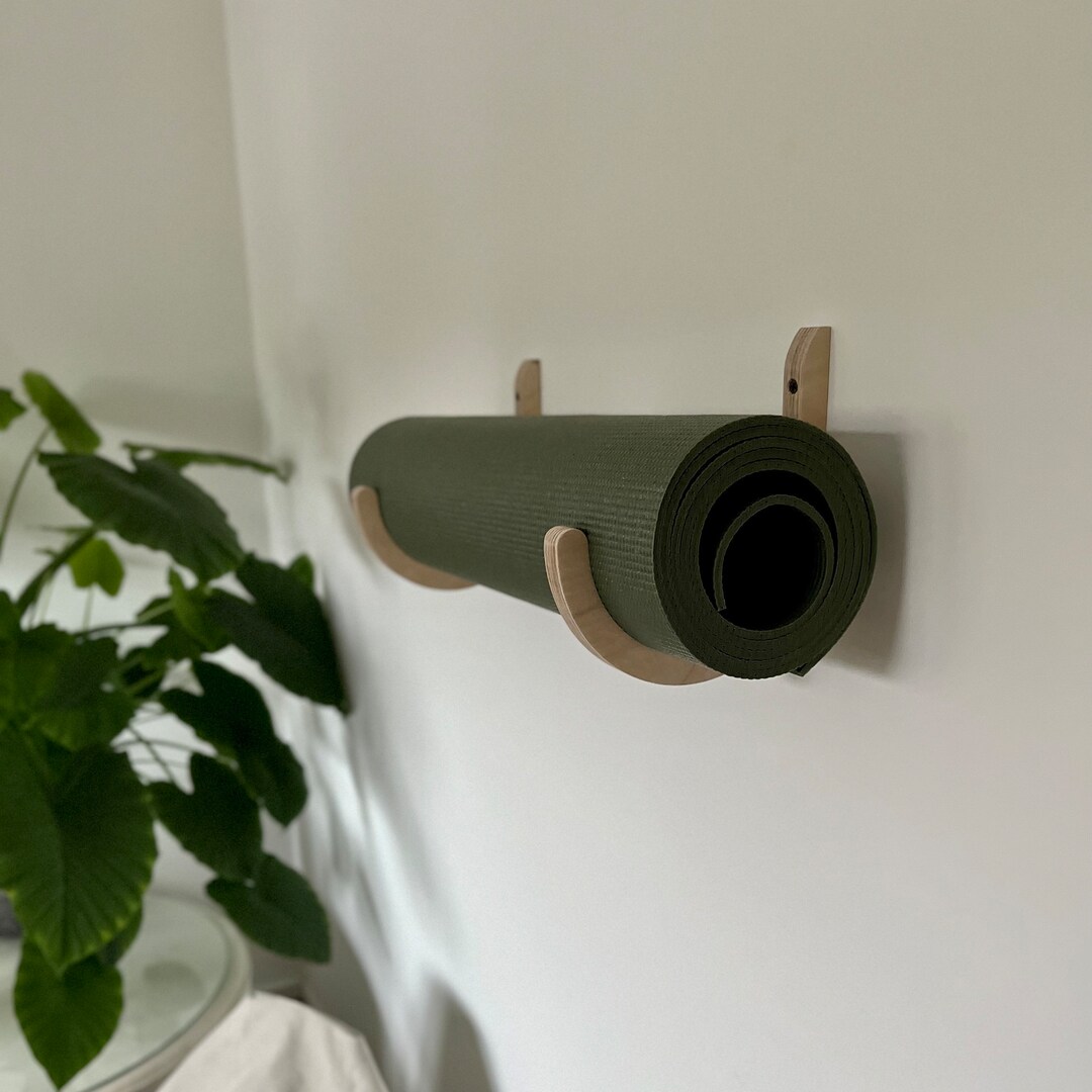 Yoga Mat Holder Wall Mount Sports Mat Storage Exercise Mat Hook Yoga ...