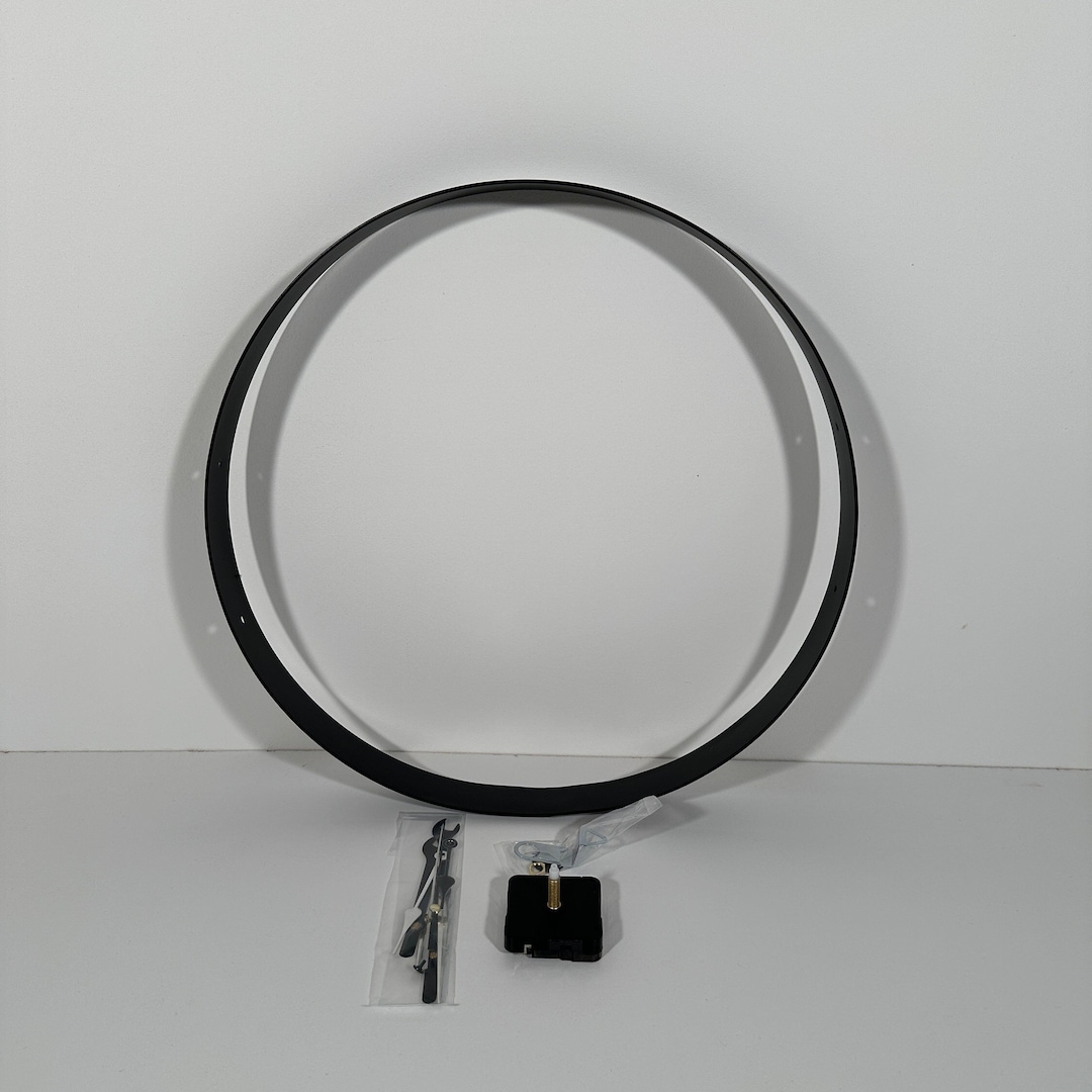 Wall Clock DIY Set Made of Metal Ring and Clockwork 40 Cm Wooden Disc ...