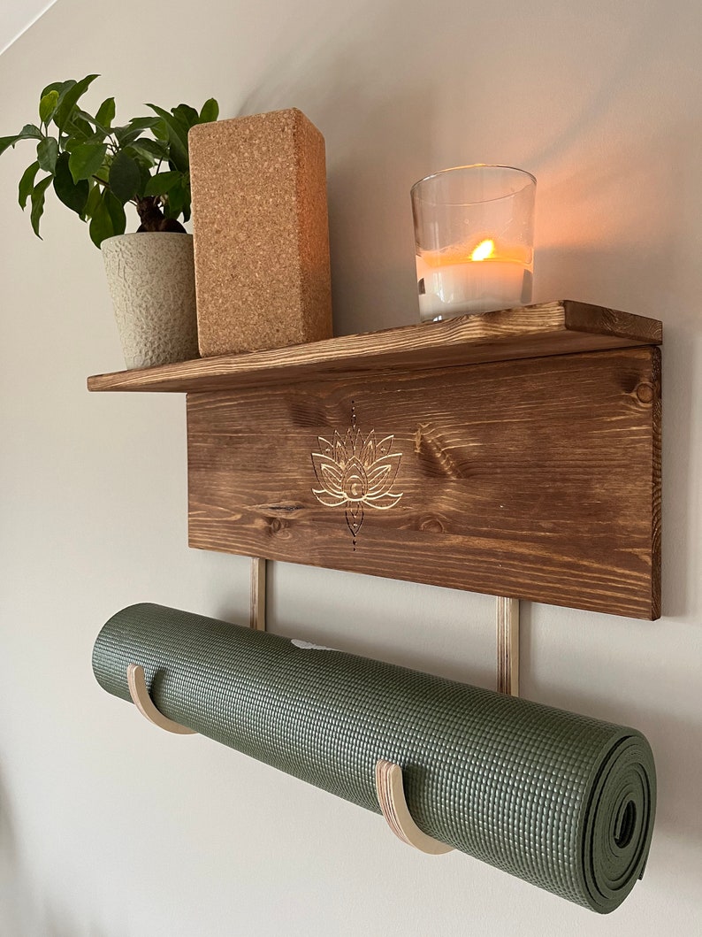 Yoga Mat Holder, Exercise Mat Wall Mount, Yoga Mat Rack, Mat Storage ...