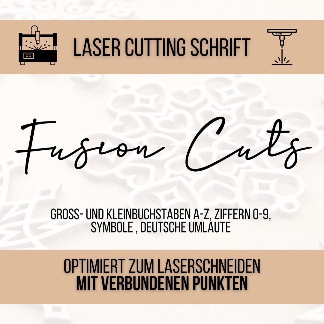 Laser Cutting Font Connected Letters and Dots, No Post-processing ...