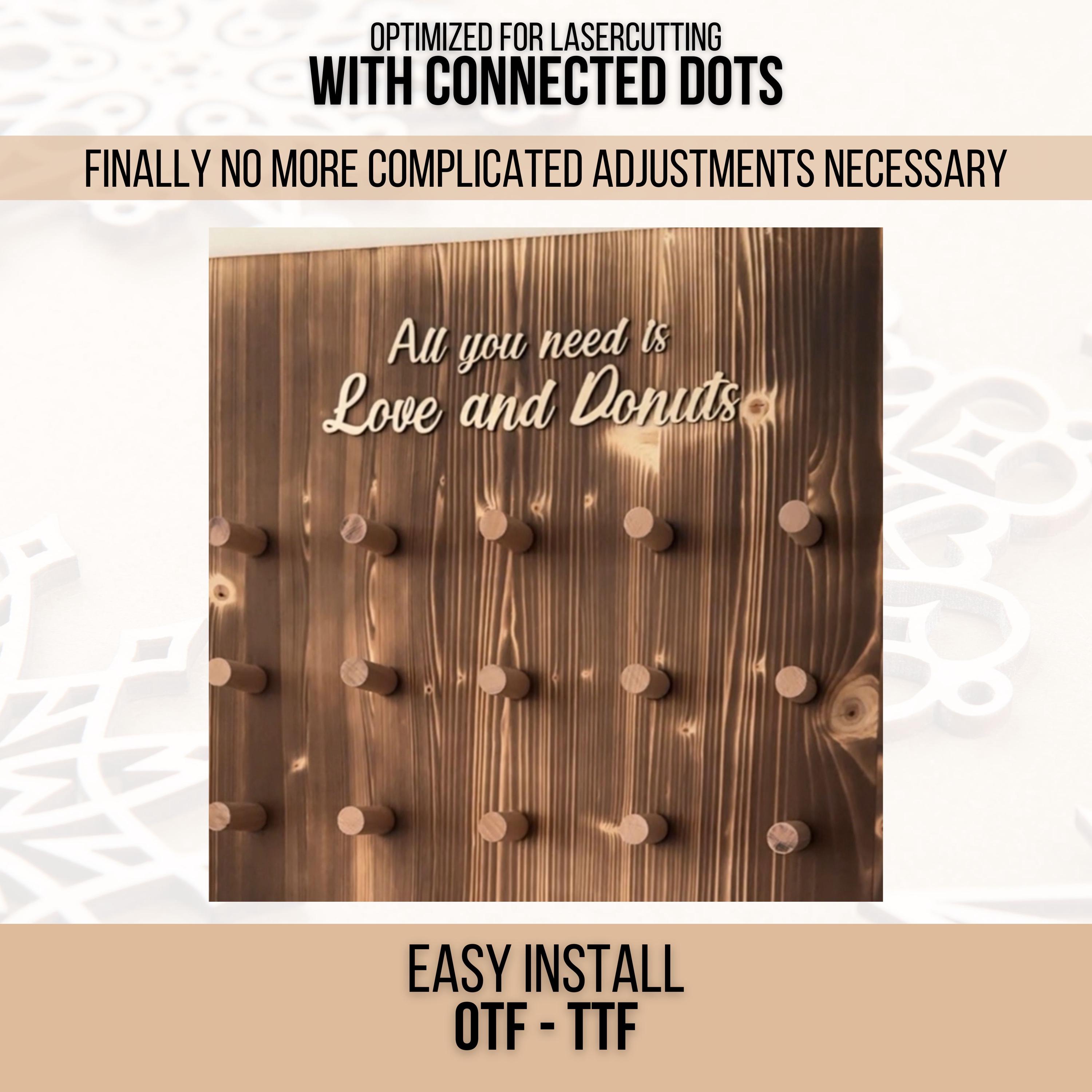 Laser Cutting Font - Connected Dots and Letters, No Manual Rework ...