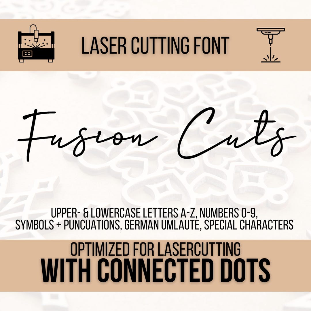 Laser Cutting Font Connected Dots and Letters, No Manual Rework ...