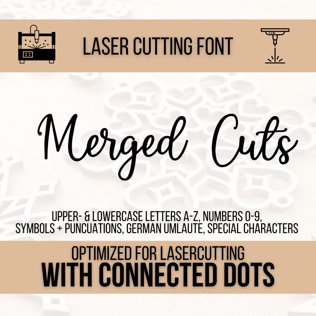 Laser Cutting Font Connected Dots and Letters, No Manual Rework ...