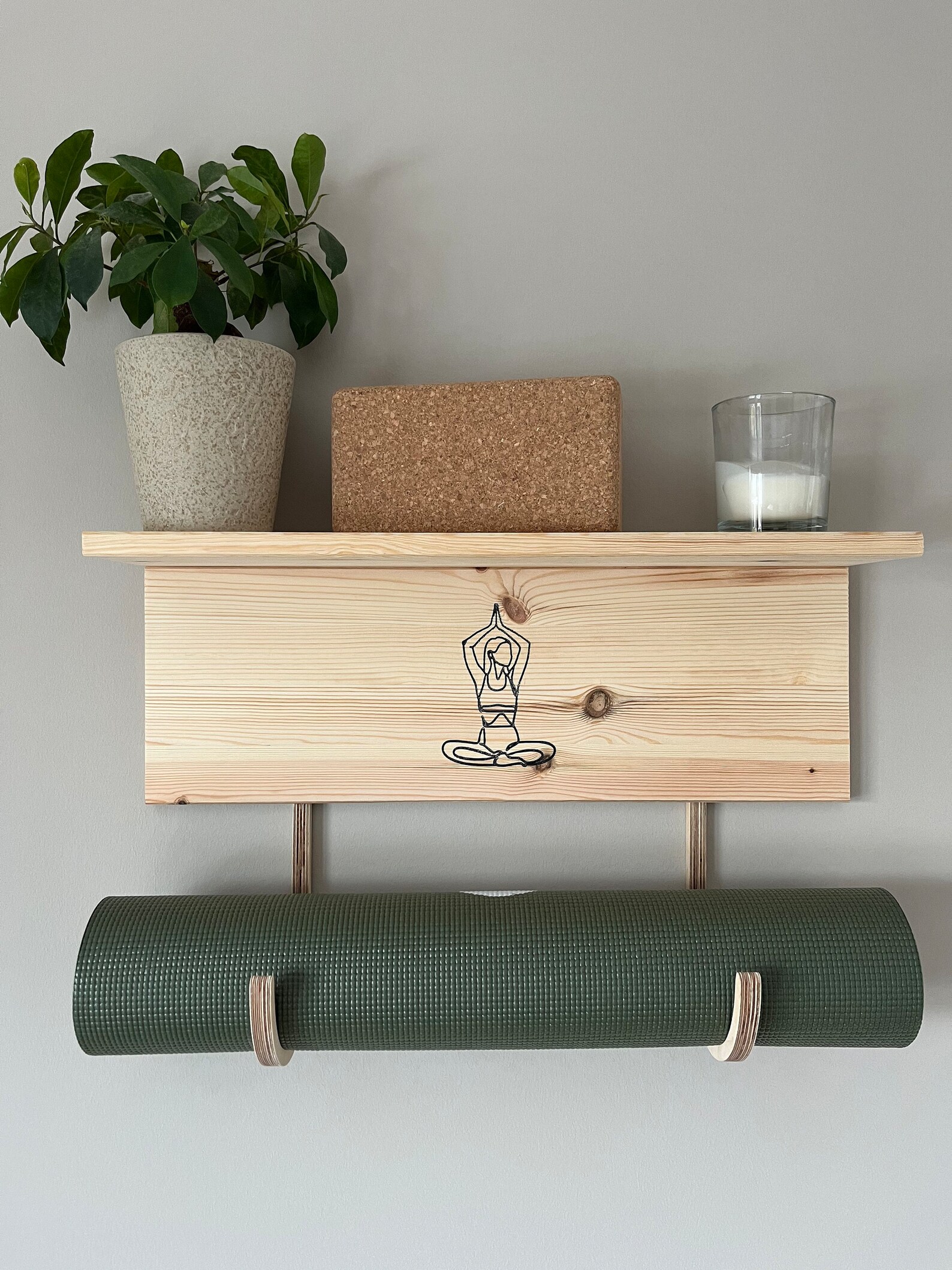 Yoga Mat Holder, Exercise Mat Wall Mount, Yoga Mat Rack, Mat Storage ...