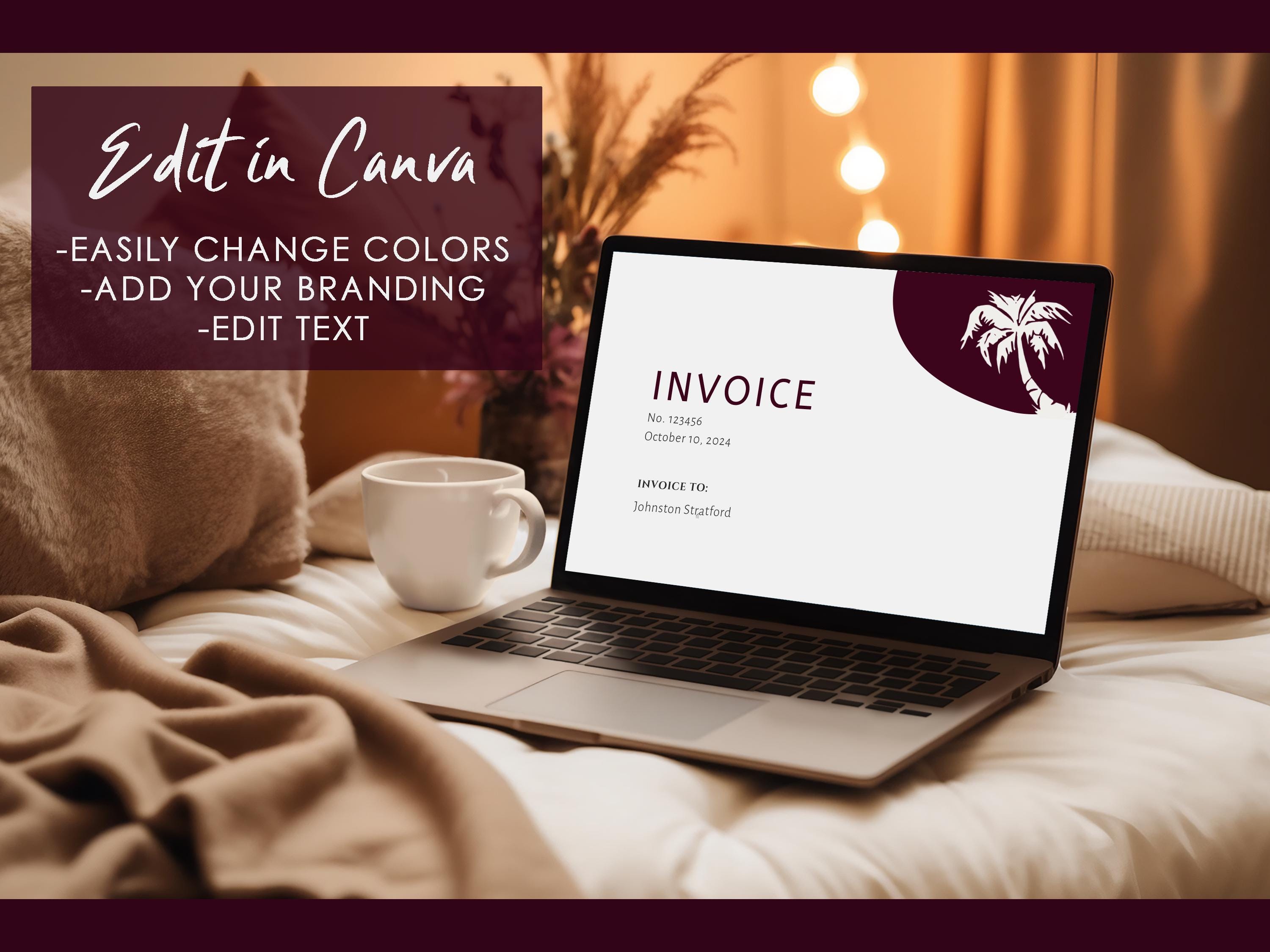 Minimalist Invoice Digital + Printable Template for Small Business ...