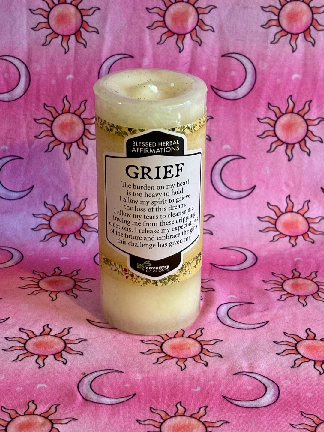 Grief and Remembrance Ritual Candle, Spiritual Altar Candle, Loss of a ...