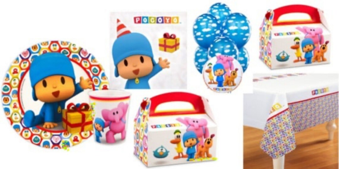 Pocoyo Birthday,boxes,table Cover, Party Favors, Gift Box, Tablecloth ...