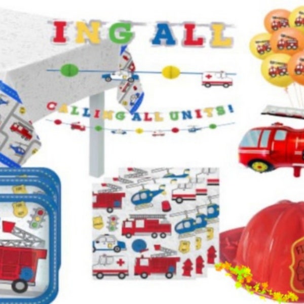 First Responder Birthday Party Invitations - Etsy