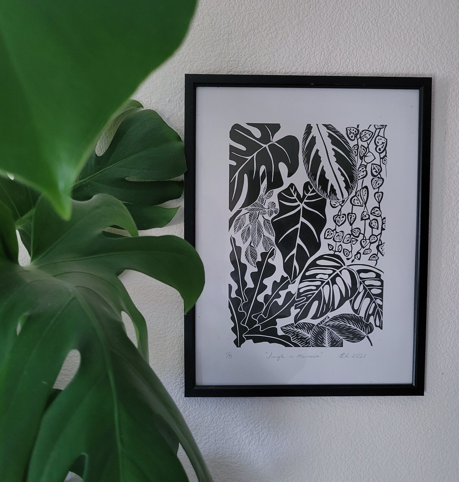 HANDPRINTED LINOCUT "jungle is Massive" PRINT A3 (297 X 420mm) - Etsy