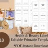 Minimalistic Health and Beauty Labels for Skincare Products Beauty ...