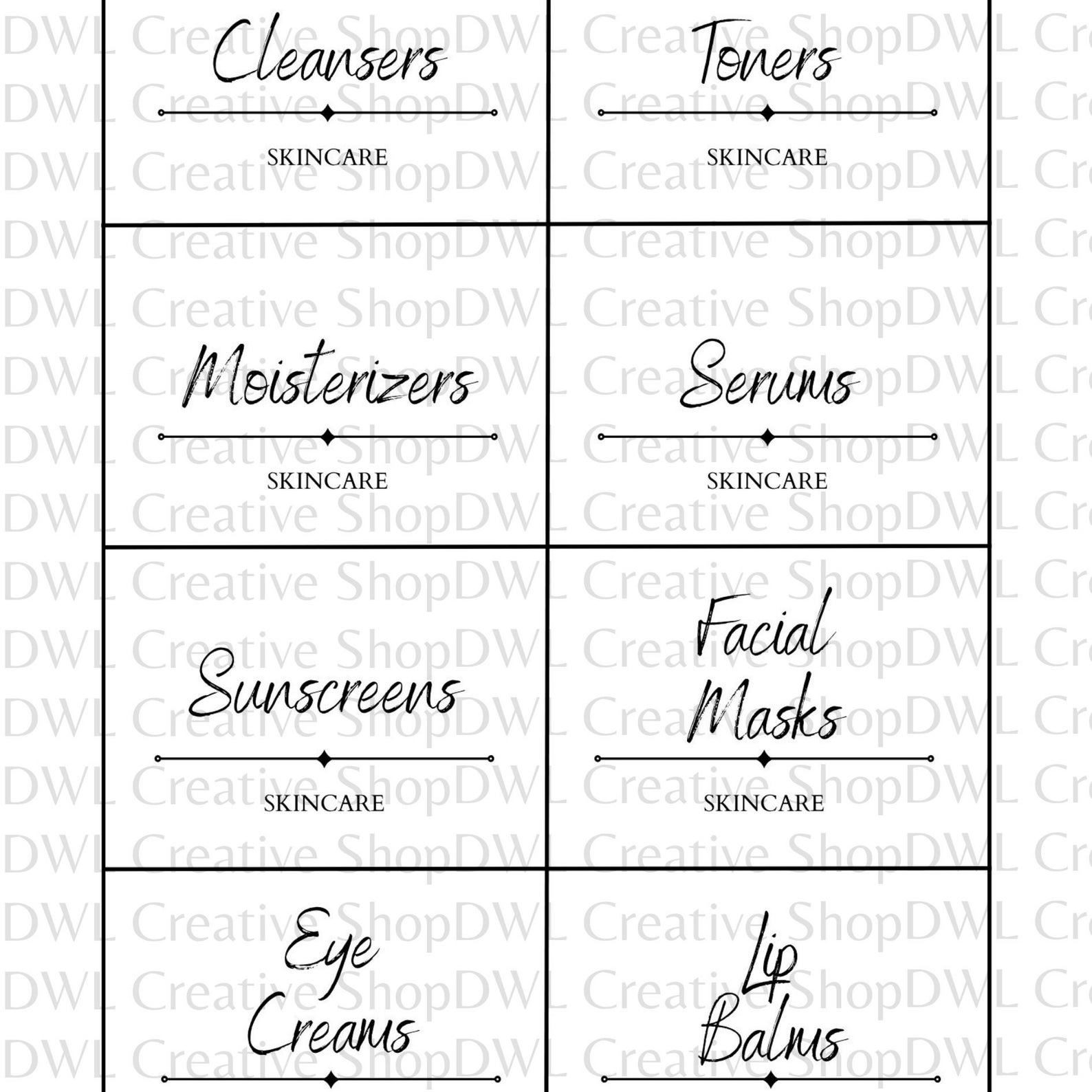 Minimalistic Health and Beauty Labels for Skincare Products Beauty ...