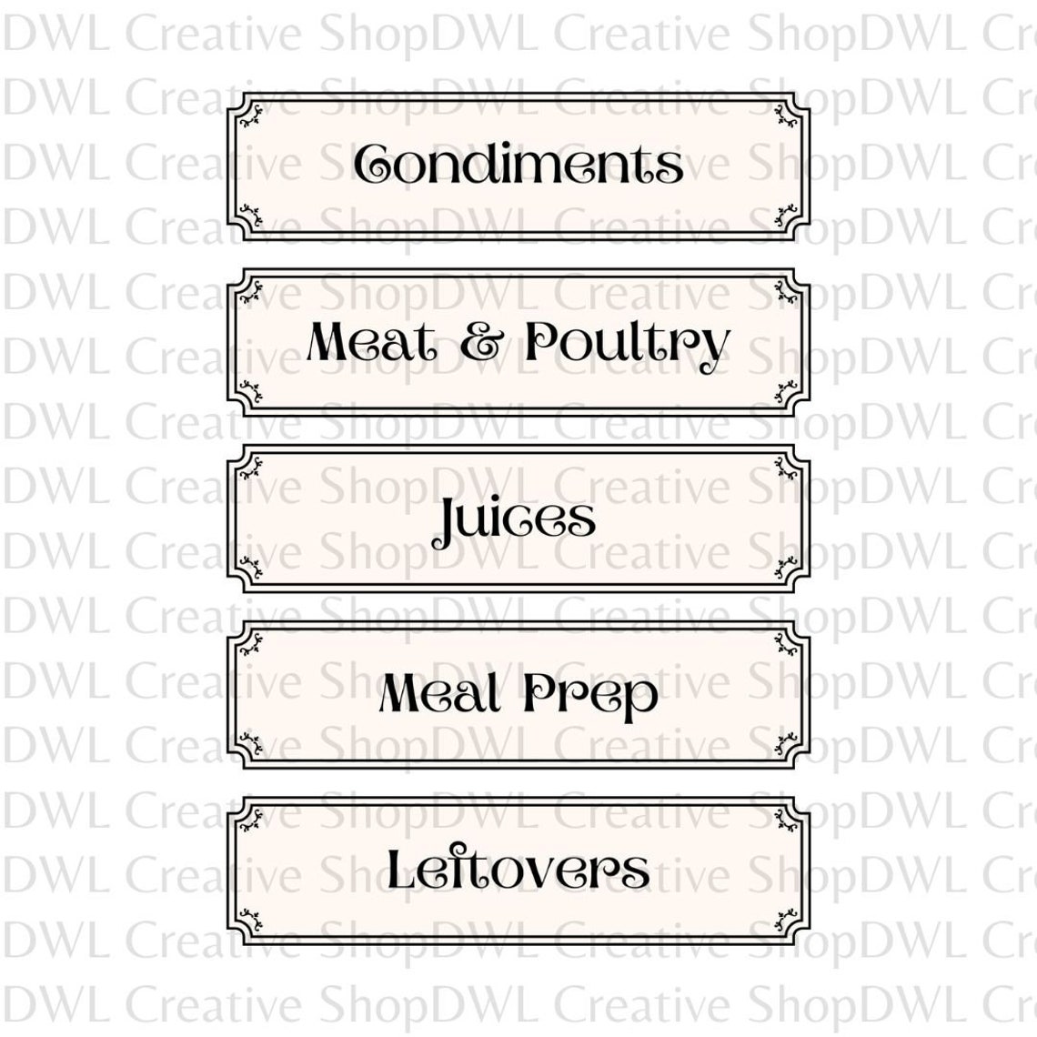 Minimalistic Fridge Storage Labels for Kitchen and Pantry Organization ...