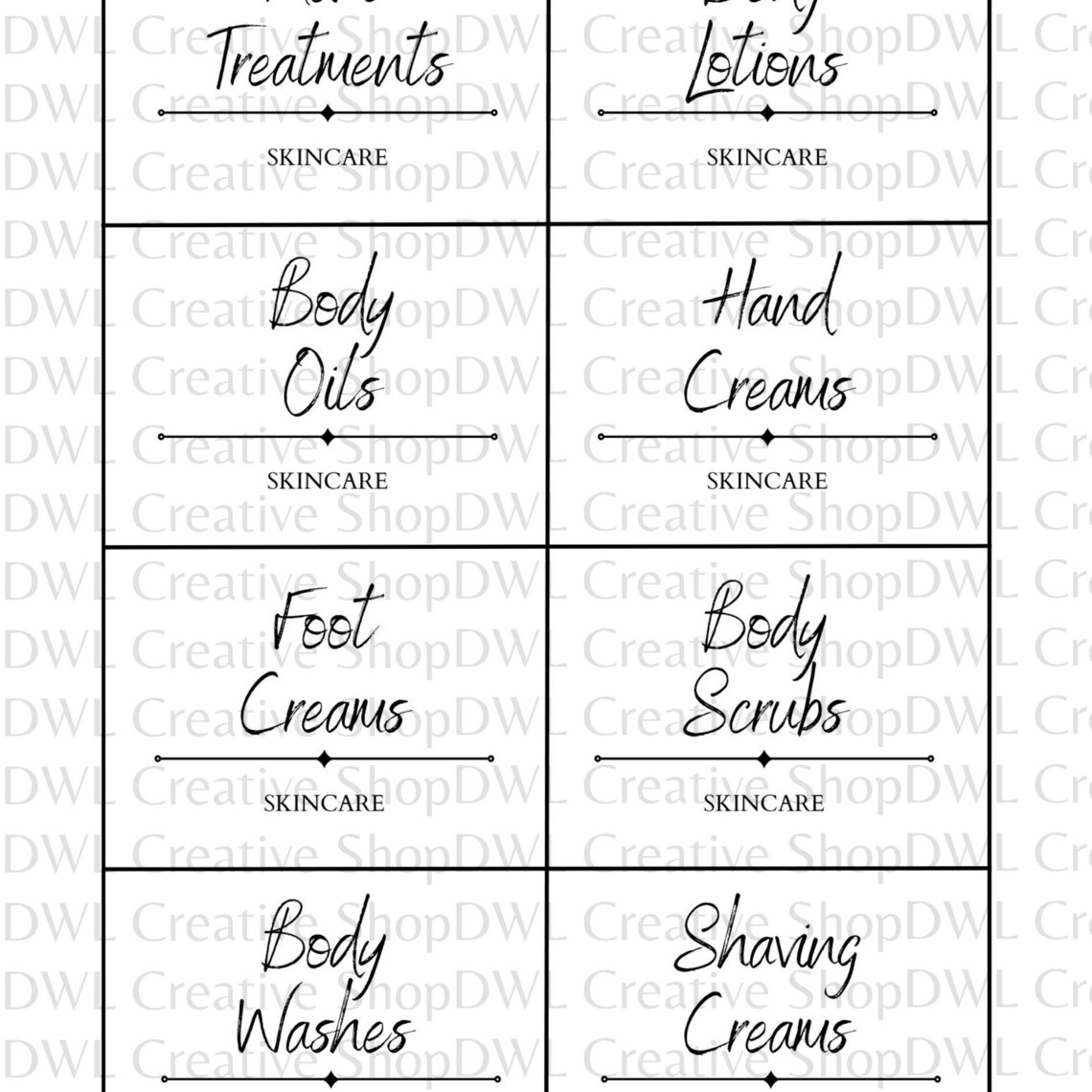 Minimalistic Health and Beauty Labels for Skincare Products Beauty ...