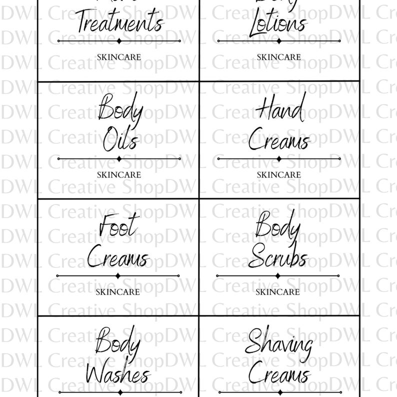 Minimalistic Health and Beauty Labels for Skincare Products Beauty ...