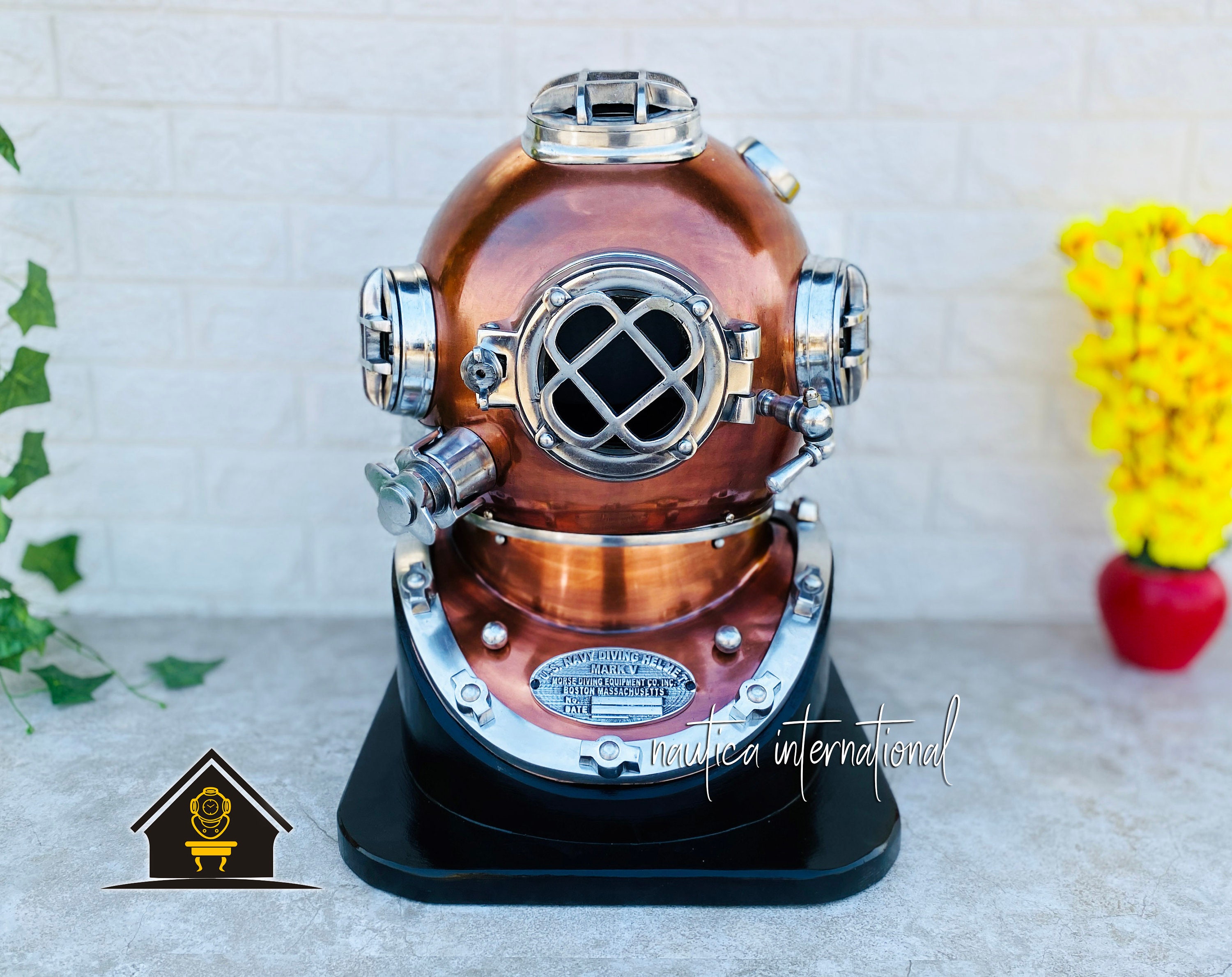 US Navy Mark V Marine Diver's Helmet-replica Decor-nautical Gift-boat ...