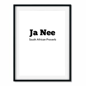Afrikaans, Ja Nee Definition Print, Wall Art Decor, Digital Download ...