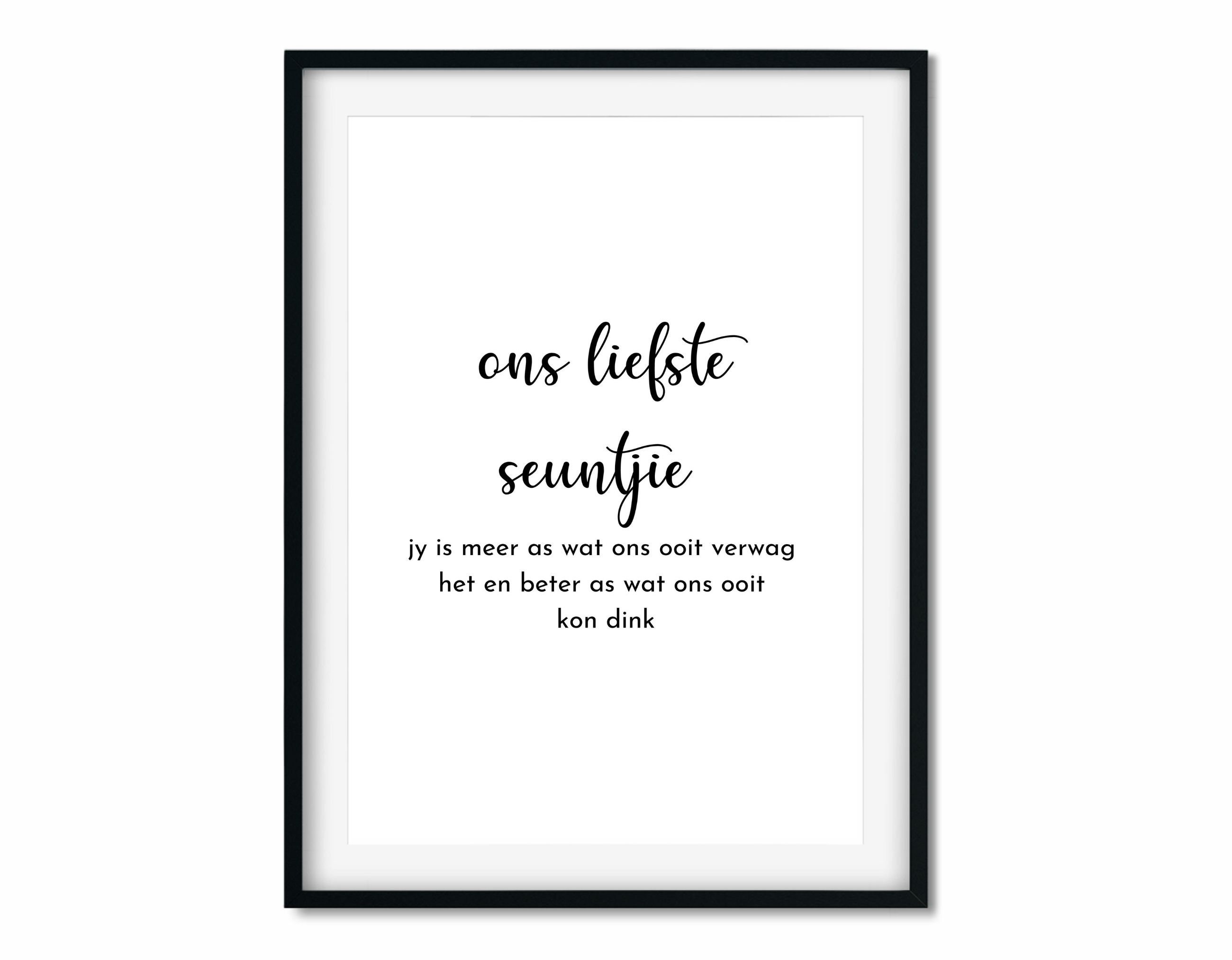 Afrikaans, Ons Liefste Seuntjie, Wall Art Decor, Digital Download ...