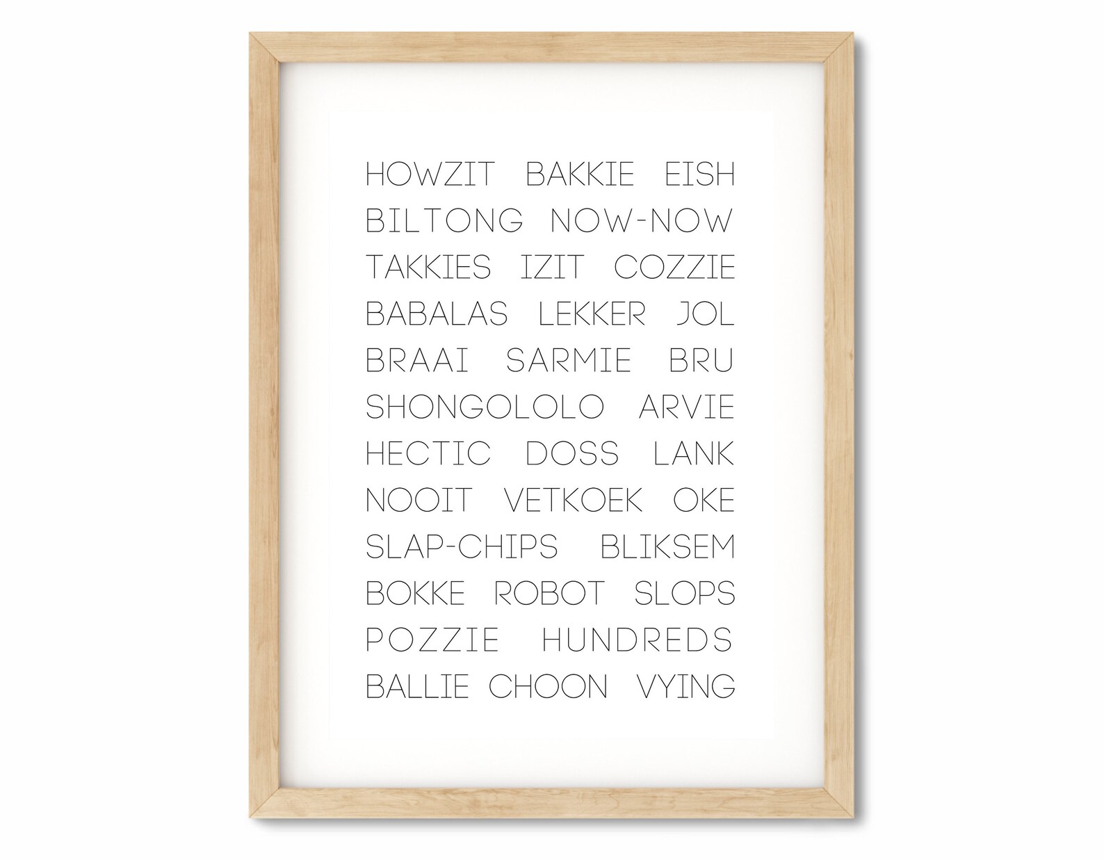 South African Sayings Print, Slang, Wall Art Decor, Digital Download ...