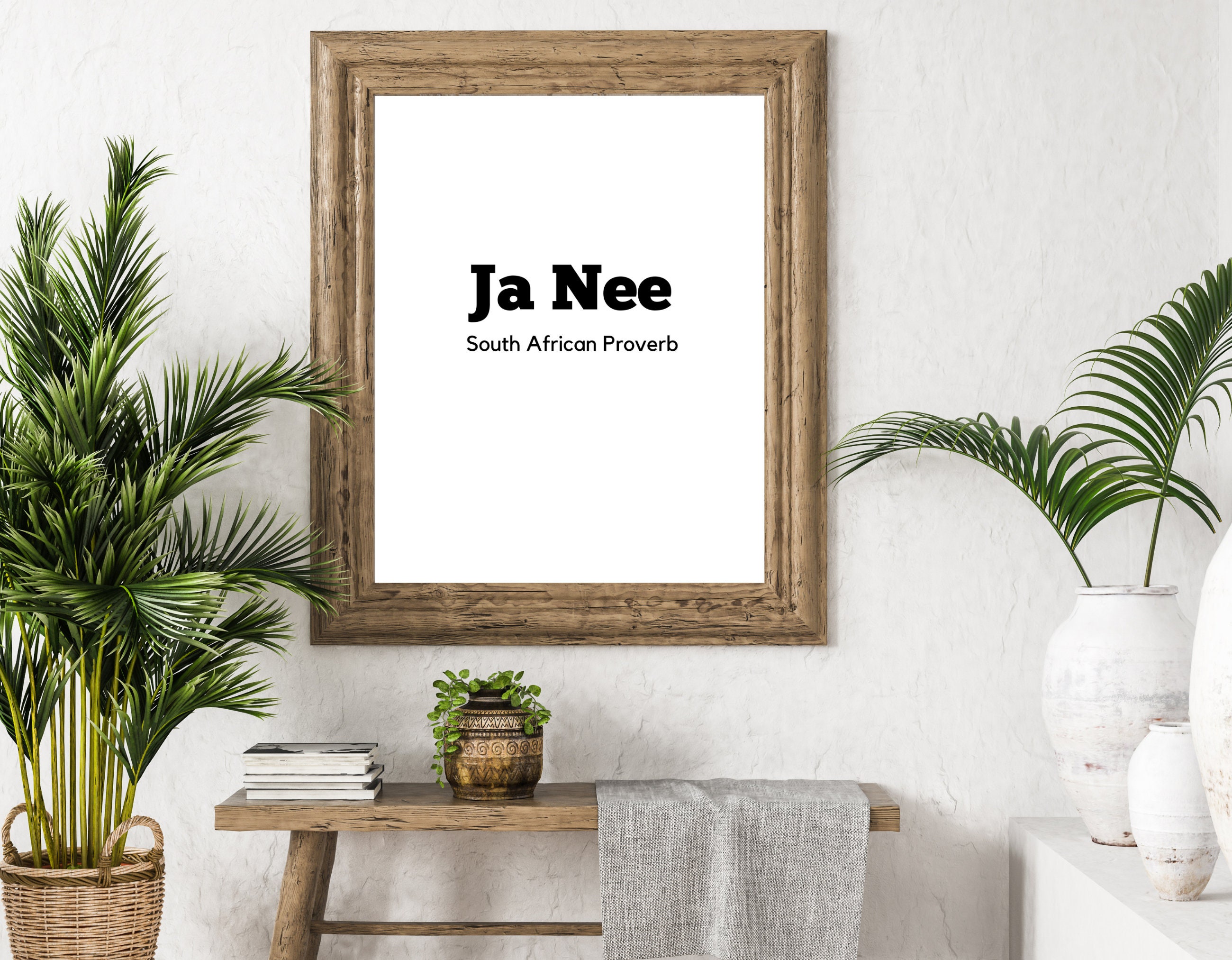 Afrikaans, Ja Nee Definition Print, Wall Art Decor, Digital Download ...