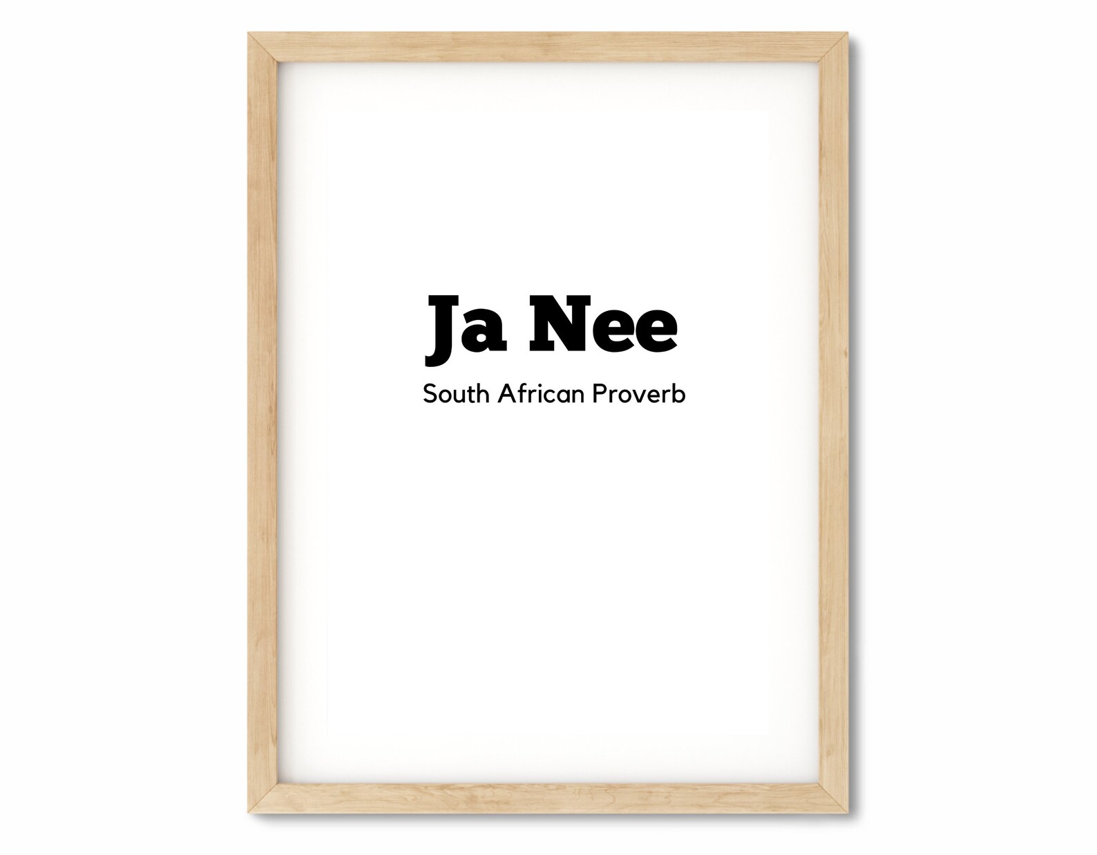Afrikaans, Ja Nee Definition Print, Wall Art Decor, Digital Download ...