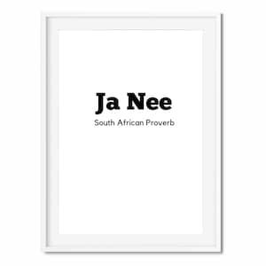 Afrikaans, Ja Nee Definition Print, Wall Art Decor, Digital Download ...