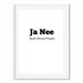 Afrikaans, Ja Nee Definition Print, Wall Art Decor, Digital Download ...