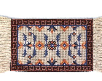 Cross Stitch Miniature Rug | Etsy