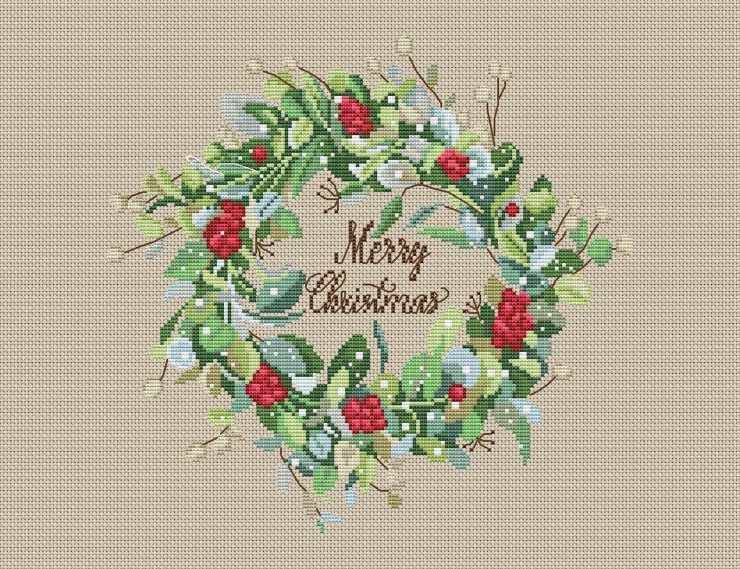 Winter PDF Pattern Cross Stitch Snow Christmas Embroidery Instant ...