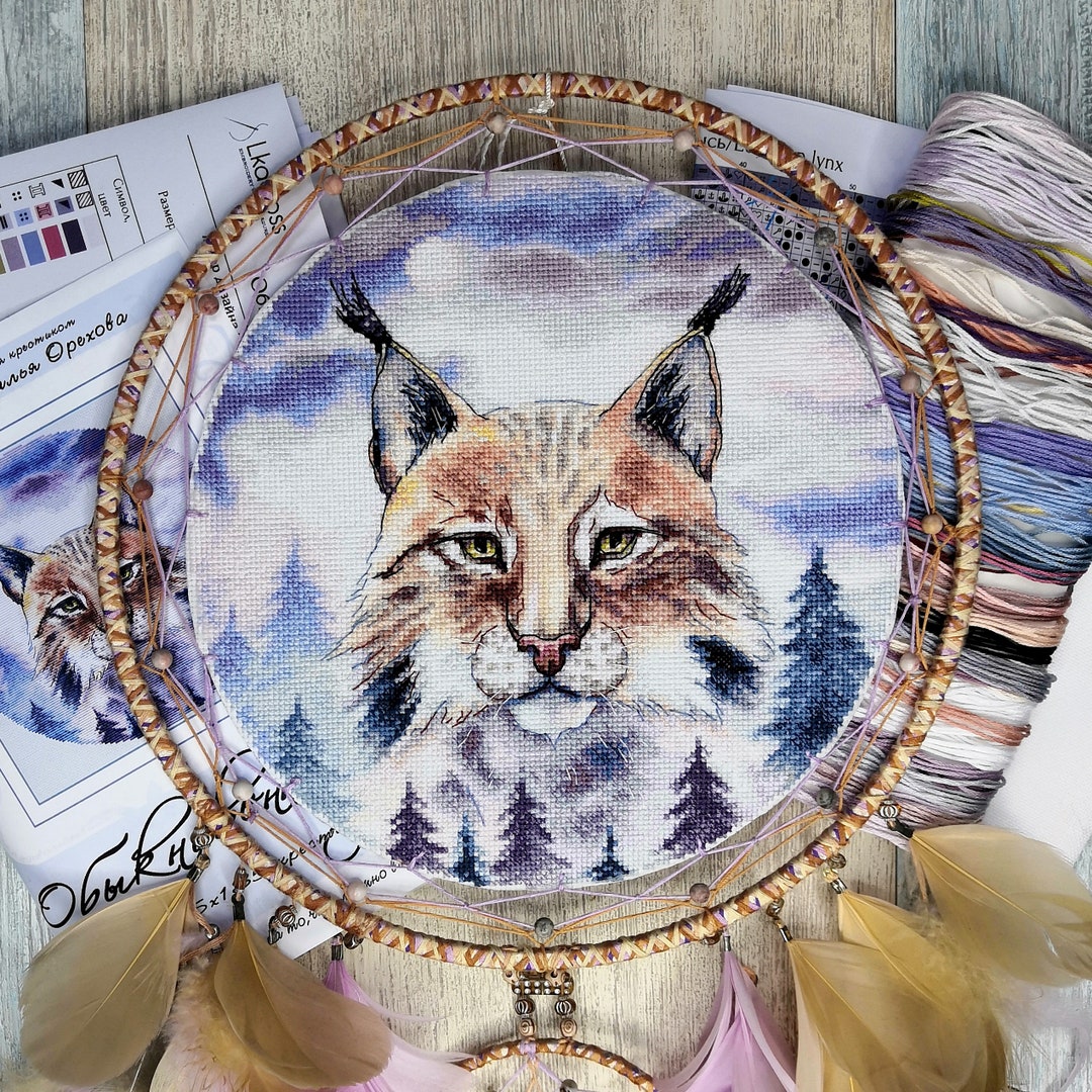 Eurasian Lynx Pattern PDF Cross Stitch Animal Forest Embroidery Lkacross Instant Digital ...