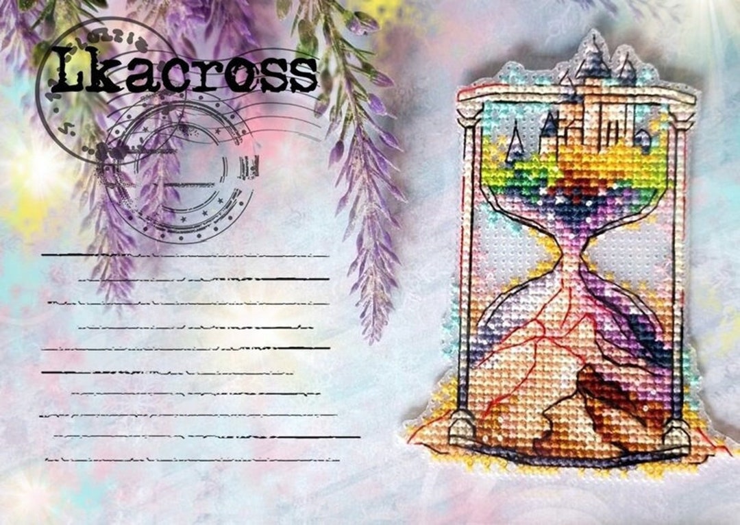 Hourglass Cross Stitch Pattern: Mini Embroidery Design (PDF Pattern) - Etsy