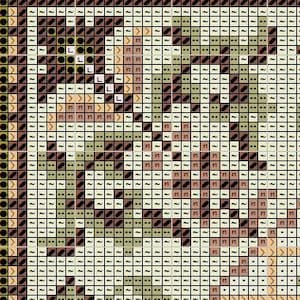 Dollhouse Miniature Rug PDF Pattern Carpet Cross Stitch Carpet Instant ...