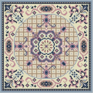 Dollhouse Miniature Rug PDF Pattern Carpet Cross Stitch Carpet Instant ...