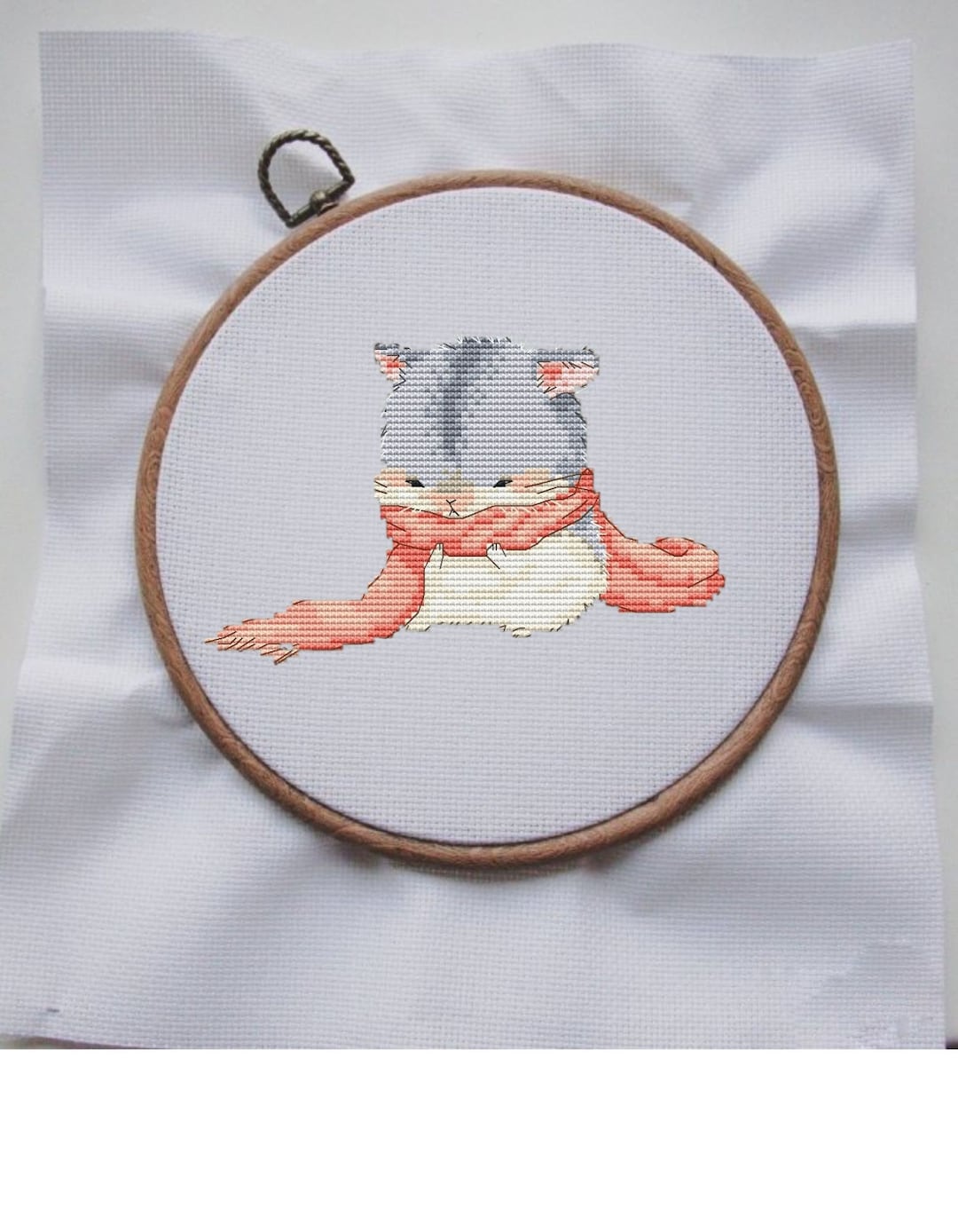 Hamster Cross Stitch Pattern Animal Pet Embroidery PDF Instant Digital ...