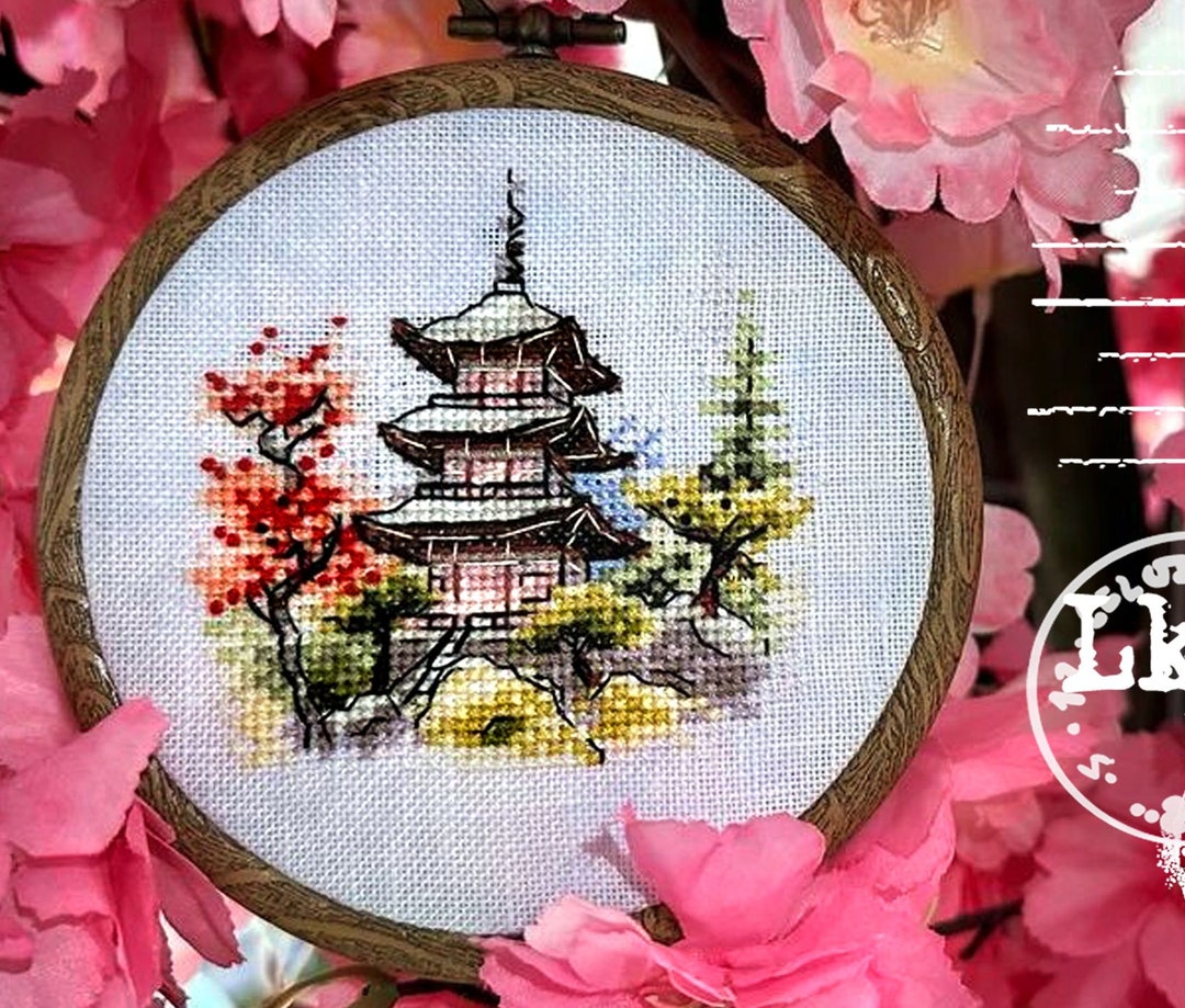 Pagoda Miniature Pattern PDF Cross Stitch Perforated Paper China Japan ...
