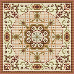 Dollhouse Miniature Rug PDF Pattern Carpet Cross Stitch Carpet Instant ...