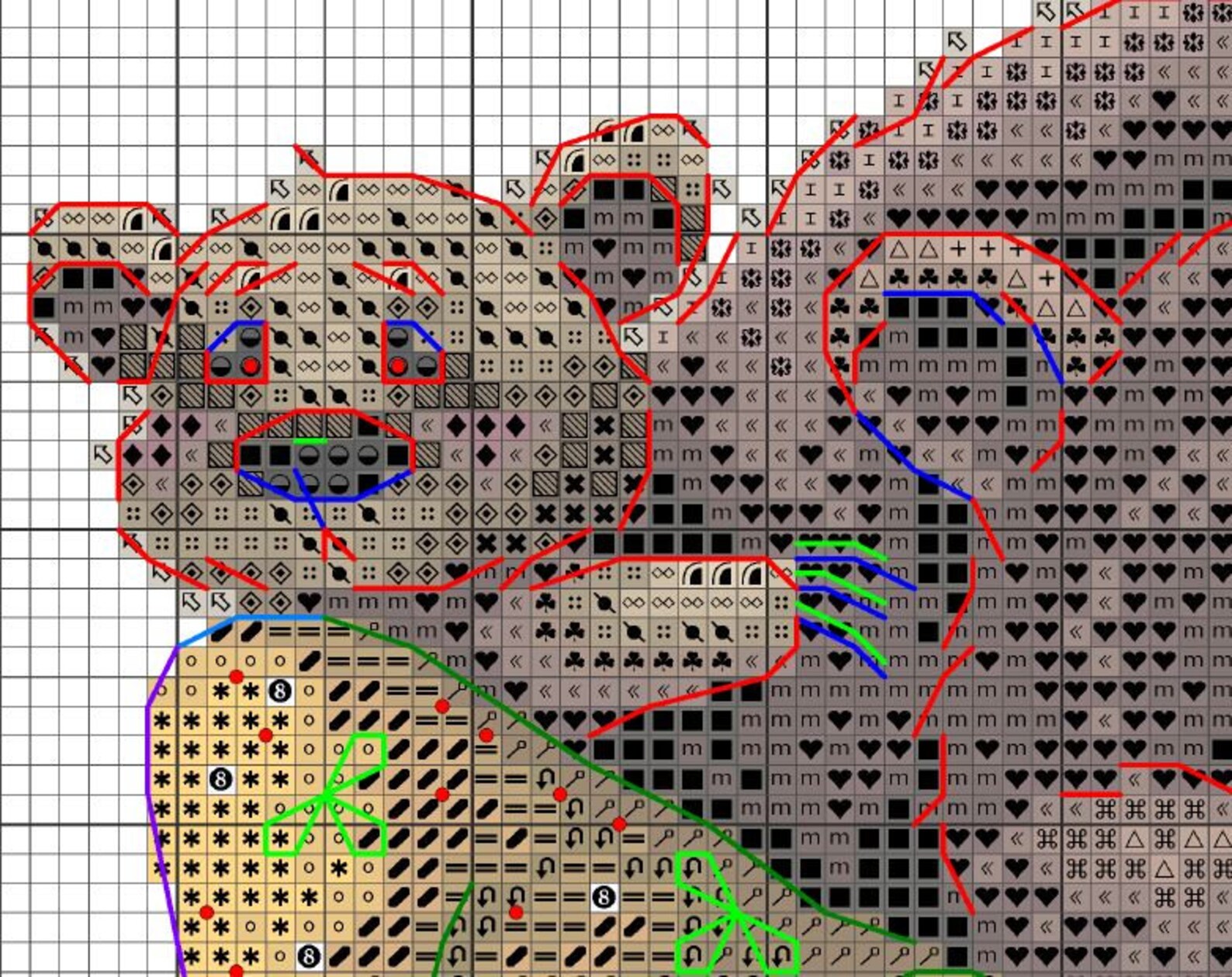 Bear Family Pattern PDF Cross Stitch Embroidery Lkacross Instant ...